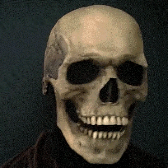 💀 Máscara de Calavera/Casco De Cabeza Completa Con Mandíbula Móvil 💀 ...
